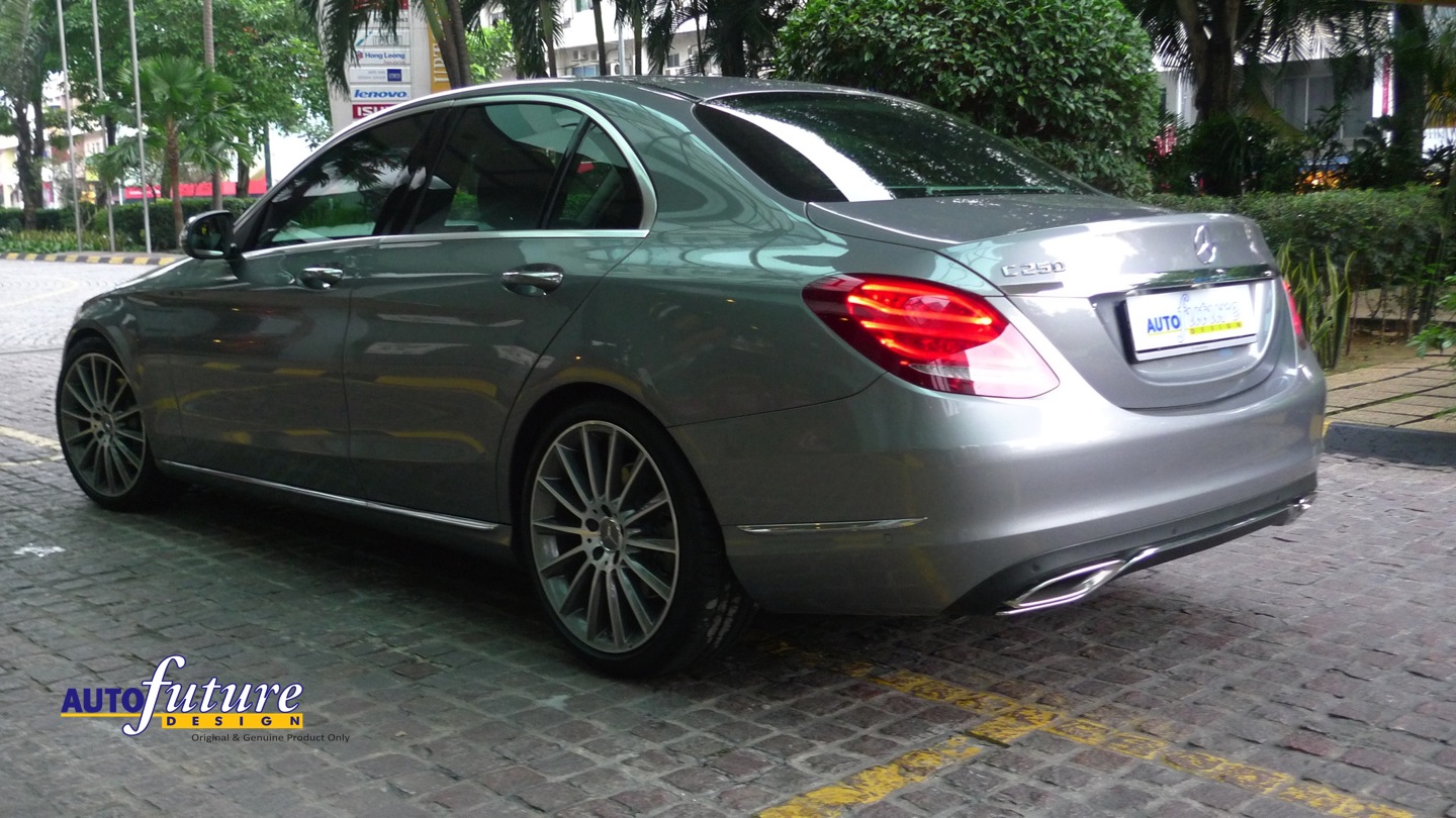New C Class W205 installed with AMG Wheels and H&R Lowering Spring ...